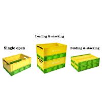 China Collapsible Stackable Crate for Fruits Vegetables Storage Internal Size 475*305*210mm for sale