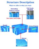China PP Plastic Food Storage Box Turnover Crate HDPE Container Moving Boxes for sale