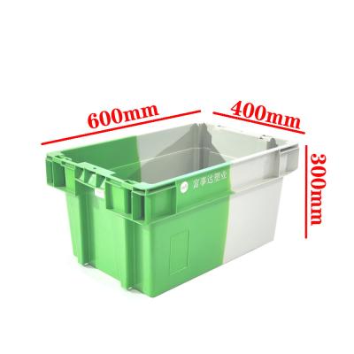 China Nesting Crate Two-Color Turnover Crate Storage Box Container Stackable Logistics for sale
