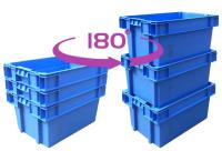 China 600*300mm Nestable And Stackable Plastic Crate  Storage Plastic Moving Heavy Duty Container for sale