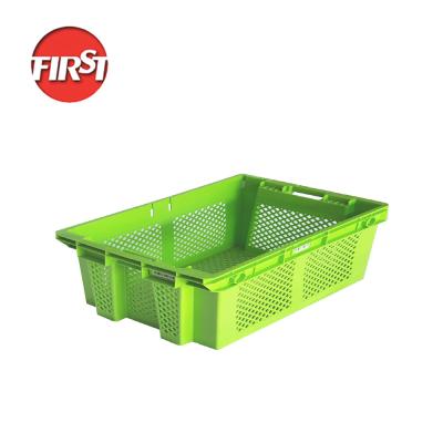 China Egg Collapsible Plastic Crates Shipping Stacking Nesting Agricultural Supermarkets for sale