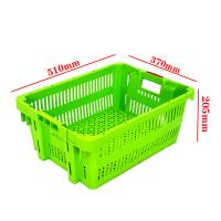 China Mesh Nestable Crate  Plastic Turnover Boxes Stackable Storage Fruits Crate for sale