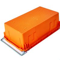 China Stackable Nestable Plastic Crate With Metal Handle Logistics Turnover Crate Reusable Logistics Container for sale