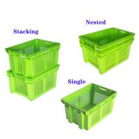 China Heavy Duty Stack Nestable Plastic Crate Ventilated Storage Supermarket Logistics for sale