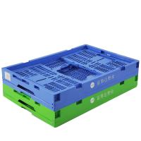China Durable Plastic Crate with Stackable and Foldable Design External Size 600*400*255mm for sale