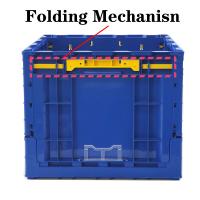China Folding Stackable Plastic Crate Box Industrial Packaging External Size 500x500x415mm for sale