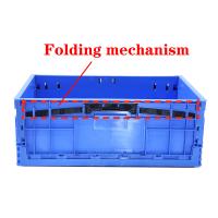 China Solid Foldable Collapsible Heavy Duty Plastic Storage Crates 565x365x215mm for sale