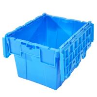 China 350*275*240mm Internal Size 21L Volume PP Material Stackable Moving Box with Attached Lid for sale
