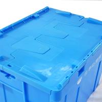 China 350*275*240mm Internal Size 21L Volume PP Material Stackable Moving Box with Attached Lid for sale