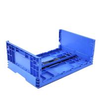 China Coloured Collapsible Plastic Folding Storage Crates Stackable Logistics 44L 32 Litre for sale