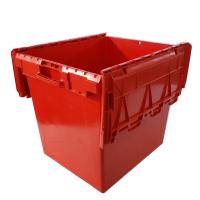 China Stackable Plastic Crates Manufacturing FIRST Solid Box Plastic Moving Containers with Lid for sale