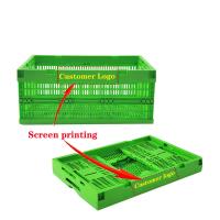 China 48L Volume Agricultural Plastic Crates Collapsible and Stackable for Convenience for sale