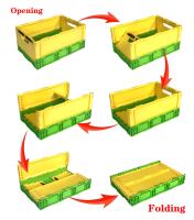 China Foldable Plastic Crate Stackable Storage Heavy Duty Plastic Container For Industrial Use for sale