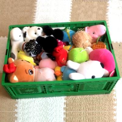 China Opvouwbare opstapelbare plastic fruit kratten opvouwbare en interne grootte 570*370*210mm Te koop