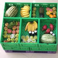China Storage Crate PP Stackable Collapsible Crate Plastic Vegetable Basket Large for sale