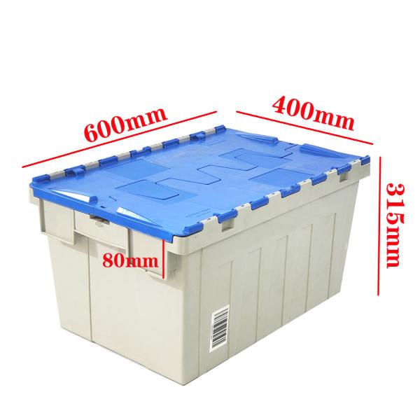 Quality Plastic Moving Crate With Lid Warehouse Storage Stackable Heavy Duty Transport Logistics for sale