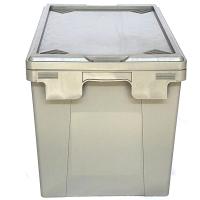 China Plastic Moving Crate Stackable And Nestable Attached Lid Container Manufacturer for sale