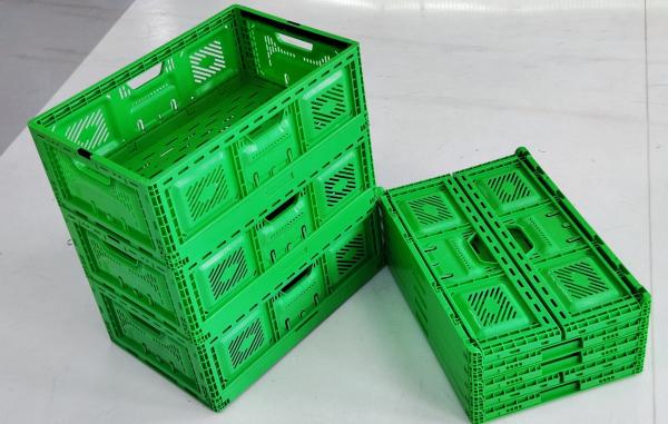 Quality Heavy Duty Collapsible Plastic Crate Storage Vegetable Stackable Wholesale Foldable Crate Plastic for sale