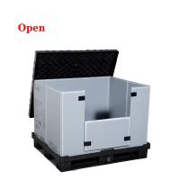 China Collapsible Plastic Container Pallet Stackable heavy duty Moving Box for sale