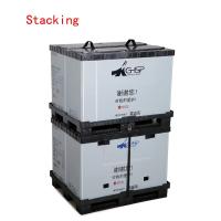 China Collapsible Plastic Container Pallet Stackable heavy duty Moving Box for sale
