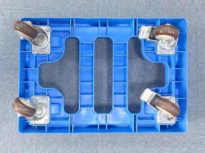 China Pp Durable Castered Plastic Trolley , Plastic Dolly With Wheels for sale