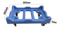 China Plastic Moving Dolly Stackable Crate Four Wheel Dolly Warehouse Logistics for sale