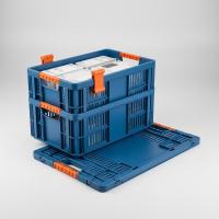 China Customizable Position Handles Custom Plastic Crates Foldable Design With Ventilated Or Solid Sides For Secure Transport for sale