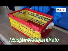 48 liter storage crate tote plastic stackable transport boxes collapsible vegetable crates