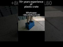 Plastic Moving Crate Durability Test Attached Lid Container Under Pressure