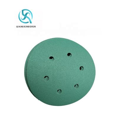 China Factory Supplied 120 Grit Abrasive Aluminum Film 5 inch 6 holes Sanding Disc for Automobile Wet or Dry Polishing for sale