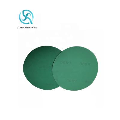 China Customzied size and holes green abrasive automotive sanding disc manufacturers for automobile polishing for sale