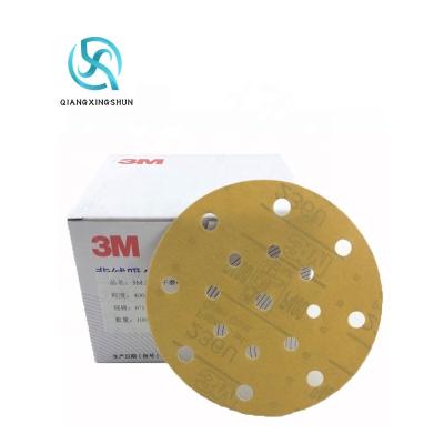 China Factory Hook and Loop Gold Coated Aluminum Oxide Sanding Paper Disc 236U For Automobile for sale