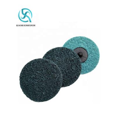 China Customized 75mm Medium Grade SC Non Woven Maroon Surface Conditioning Roll Lock Disc Quick Change Disc for sale
