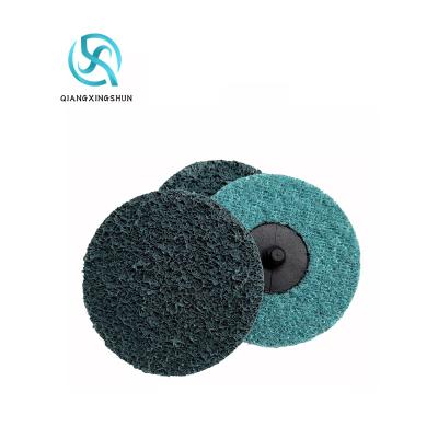 China 3M 3 Inch Fine Grade SC Non Woven Disc Blue Surface Conditioning Quick Change Disc for sale