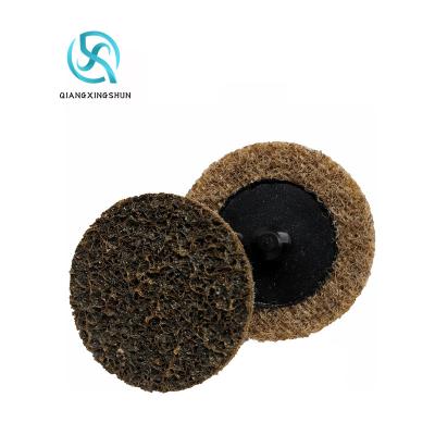 China 3M 2 inch Coarse Grade Non Woven Disc Brown Surface Conditioning Quick Change Disc for sale