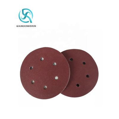 China Durable Polishing Tool Round Aluminum Oxide Red Sanding Disc for sale