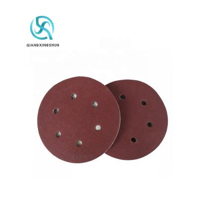 China Customzied Hook and Loop 5 inch Sandpaper Polishing sanding disc for grinder for sale
