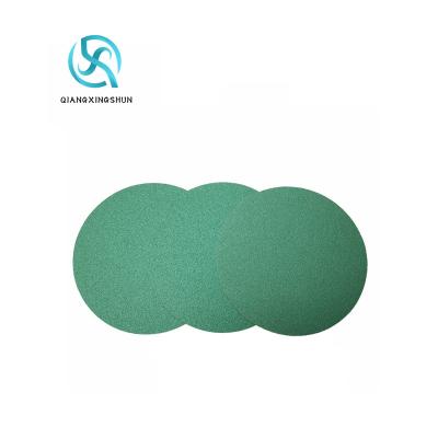 China Factory Supplied Hook & Loop Film backing Aluminum Oxide abrasive green sanding disc for sale