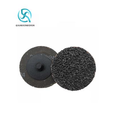 China 2 Inch Fine Grade Silicon Carbide  Black Surface Conditioning Roll Lock Disc Quick Change Disc for sale