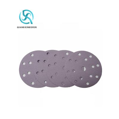 China Wet or dry abrasive polishing film base 5 inch purple sand paper disc for car painting polishing for sale