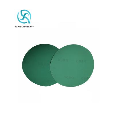 China 6 inch green abrasive disc manufacturers polishing film base sanding disc for polishing for sale