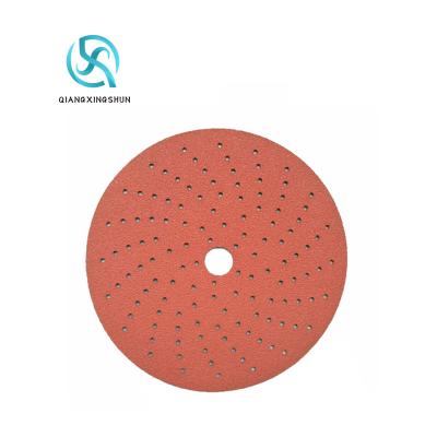 China High quality Hook and Loop Orange Round Sandpaper Flim Abrasive Sanding Disc for sale