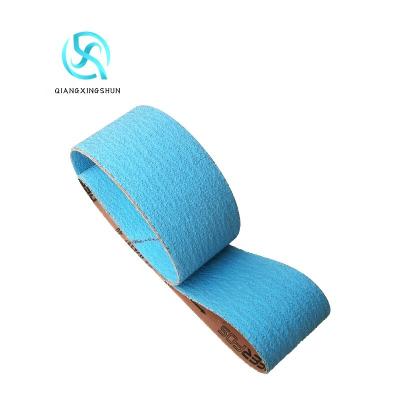 China 50mm*3500mm or Customized Size Zirconium Oxide Abrasive Sanding Cloth Belt For Grinding  Stainless Steel PZ533 for sale