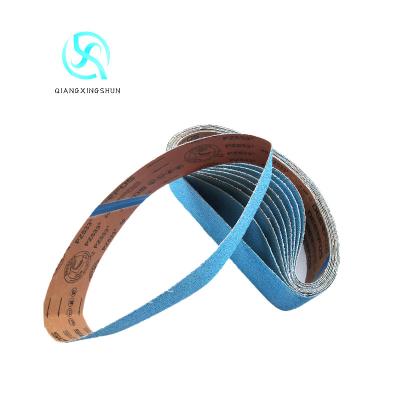 China 50 X 2100mm Long Life Quality Zirconium Oxide Sand Abrasive Cloth Belt For Heavy Deburring for sale