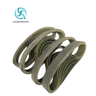 China 30*533mm Electroplate Ceramic Glass Grinding Resin Abrasive Diamond Sanding Belt for sale