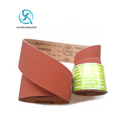 China Deerfos High performance Customized PS999 Ceramic Sanding 60 Grit  Emery Abrasive Sanding Belt Roll for sale