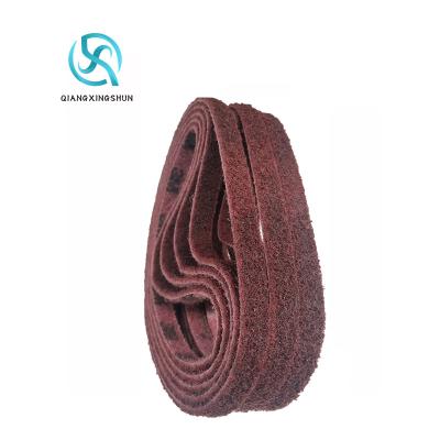China Factory Wholesale Red Non-Woven Abrasive Belt for Polishing Stainless Steel Kitchen Ware for sale