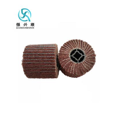 China Hot sale polishing nylon fiber non woven flap brush for sale