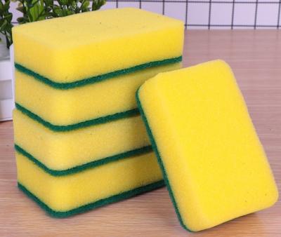 China Abrasive Colorful Sponge Sanding For Household Kitchen Cleaning with Single-sided Sand for sale