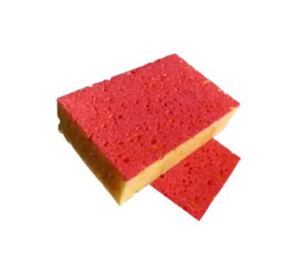 China Factory Supply Red Coral Hole Cleaning Dish Washing Sponge for sale
